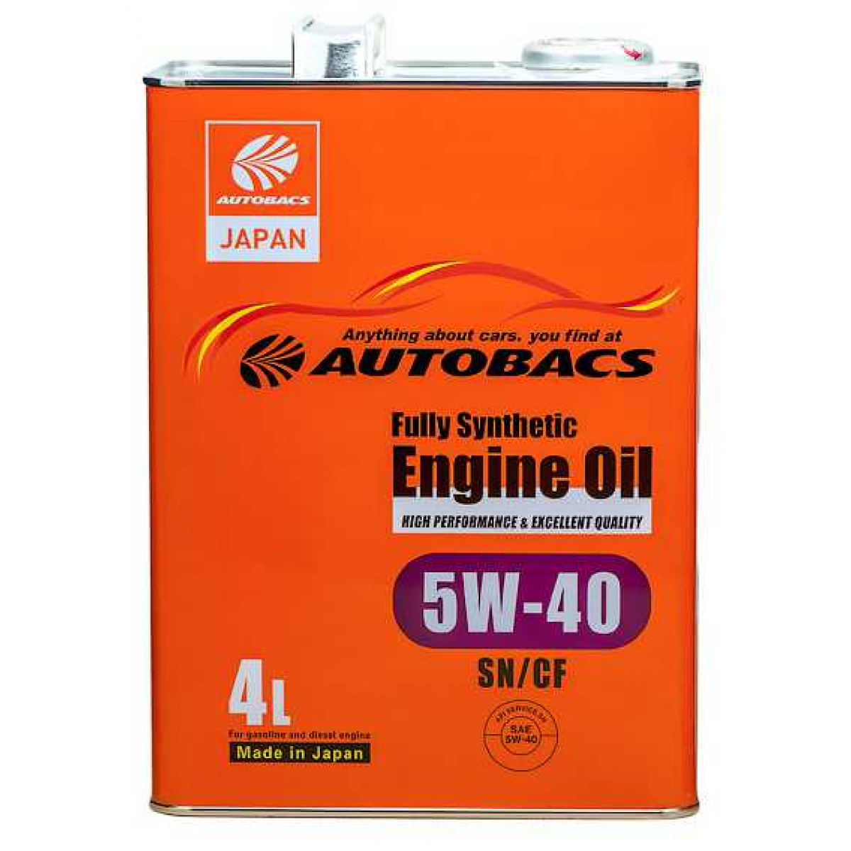 Купить Моторное масло AUTOBACS Fully Synthetic 5W40 SN/CF 4л (Япония) в ...